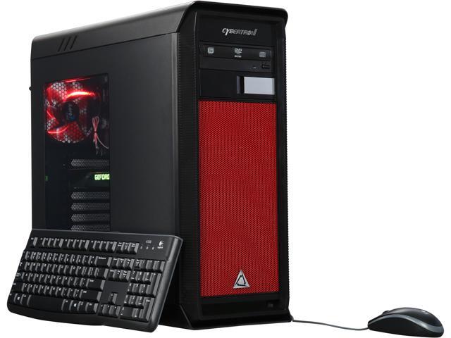 CybertronPC VR Ready Gaming Desktop PC Titanium-1080X (Red) Intel Core ...