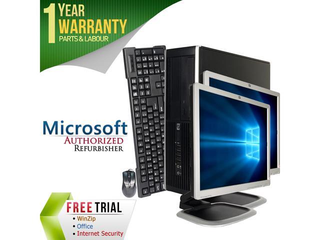 Refurbished: HP Desktop Computer 6300 Pro + Dual 19" LCD (Brand my vary ...
