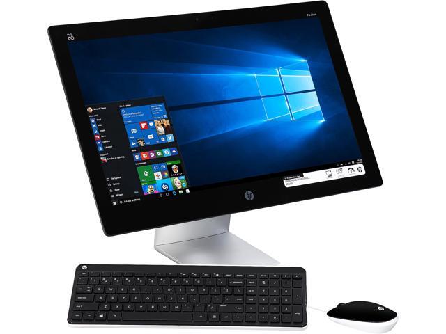 Refurbished: HP All-in-One Computer Pavilion 23-q110 AMD A8-7410 4GB DDR3 1TB HDD 23" Windows 10 ...