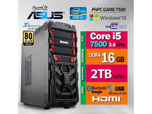 PHPC Desktop Computer Gaming 7500 Intel Core i5 7th Gen 7500 (3.40GHz ...