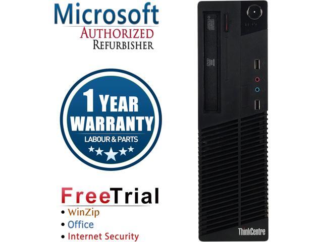 Refurbished: Lenovo Desktop Computer ThinkCentre M71E-SFF Intel Core i3-2100 4GB DDR3 500GB HDD ...
