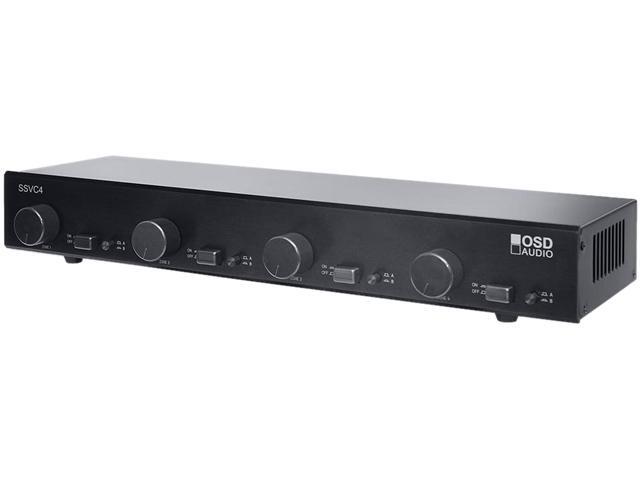 OSD Audio SSVC4 4-Zone Dual Source Speaker Selector with Volume Control ...