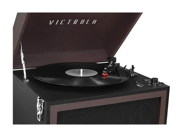 Victrola Bluetooth Record Player Stand with 3-Speed Turntable - Black ...