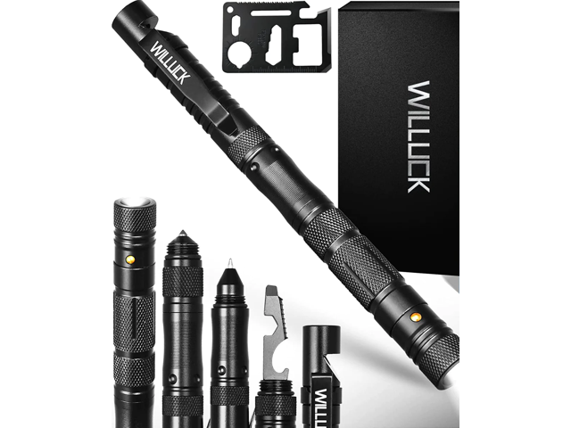 WILLUCK WLK-01 All-in-One Tactical Pen With LED Flashlight + FREE Bonus ...