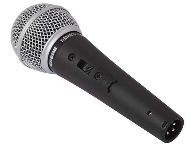 Shure SM48S-LC Dynamic Microphone, Cardioid, Black, 3-pin XLR Connector ...