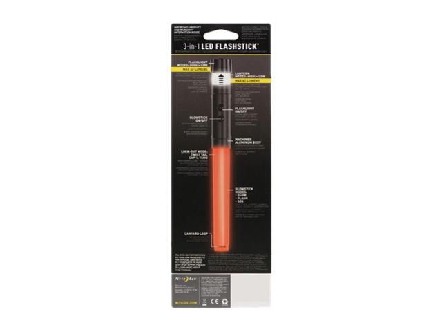 Nite Ize NLS1A-M1-R7 3-in-1 LED FlashStick - Black/Red Cone - Newegg.com