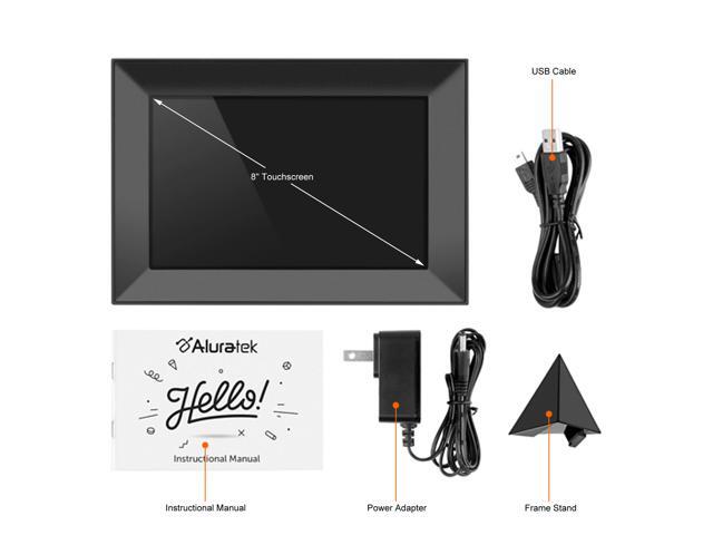 Aluratek 8 WIFI Digital Photo Frame w/ Touchscreen IPS Display & 16 GB ...