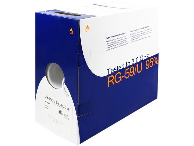 Nippon Labs 1000Ft RG59 CMR Bare Copper 95% Braid, 20AWG solid bare ...