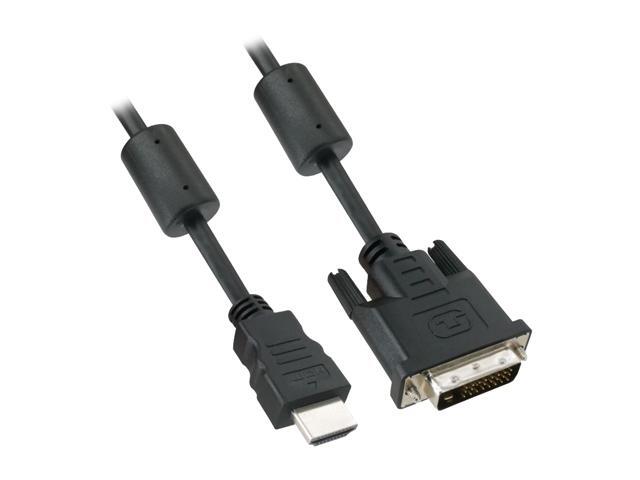 Nippon Labs 10ft. DVI-D Dual Link Male to HDMI Male Cable with Ferrite ...