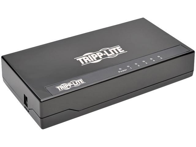 Tripp Lite 5-Port Gigabit Ethernet Switch, Desktop, Unmanaged Network Switch, 10/100/1000 Mbps ...