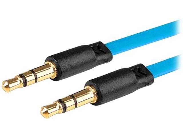 Insten 1386225 3.3 ft. 3.5mm Stereo Extension Light Blue Cable - Newegg.com