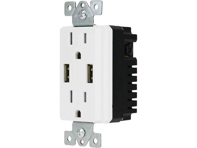 DataComm 48-0204-WH Decor USB Receptacle - Newegg.com