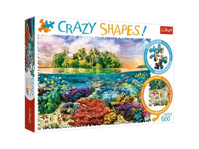 Trefl 600 Piece Crazy Shape Jigsaw Puzzle Tropical Island - Newegg.com
