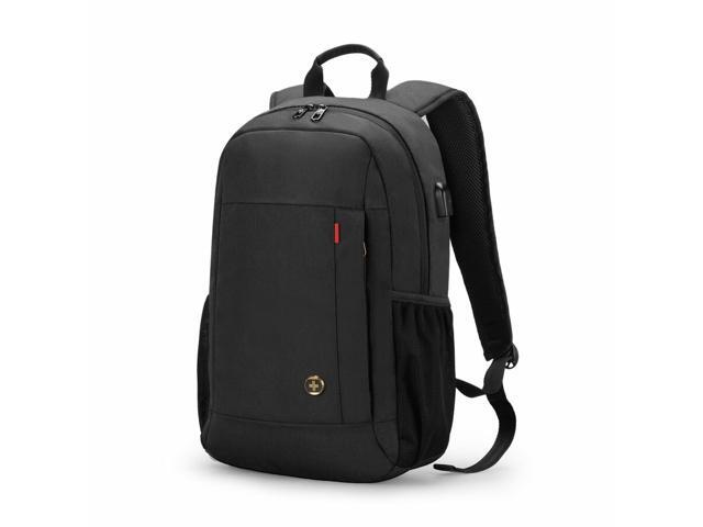 Swissdigital ARBON Black Backpack - Sleek, Durable Bag with USB ...