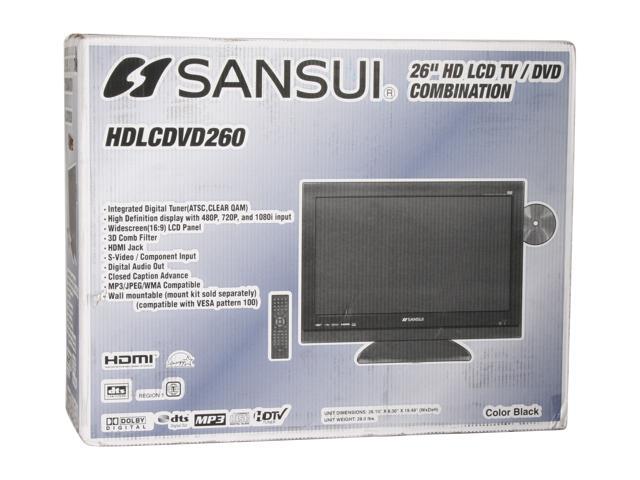 Sansui HDLCDVD260 26" Black 720p LCD HDTV with Built-In DVD Player ...