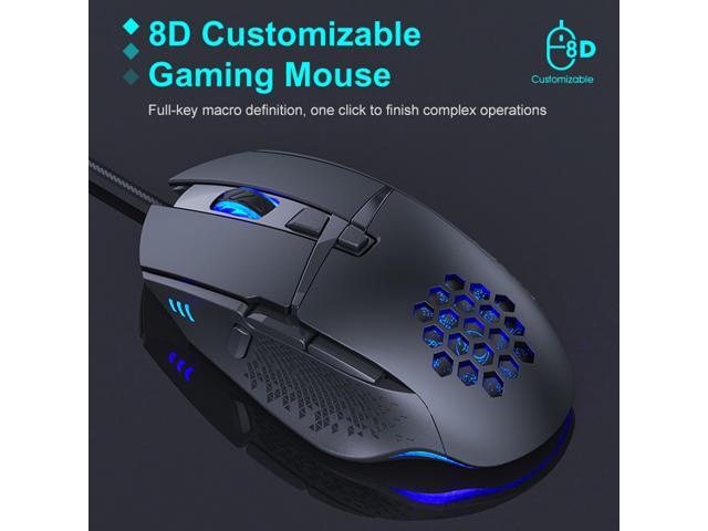 Wired Gaming Mouse Computer Ergonomic Mouse 8 Button 7200DPI USB Gamer ...