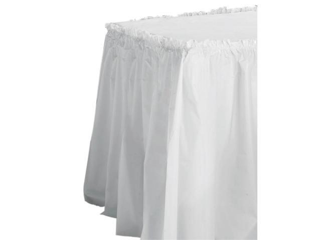 Table Set Linen-Like Table Skirting, 29" x 14', White - Newegg.com