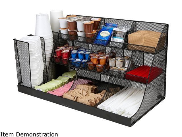 Mind Reader CMG2MESH-BLK 14 Compartment 3 Tier Large Breakroom ...