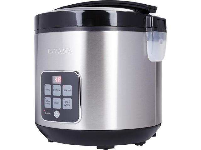 Tayama TRC-50H1 Digital Rice Cooker and Food Steamer, Black, 20 Cups ...