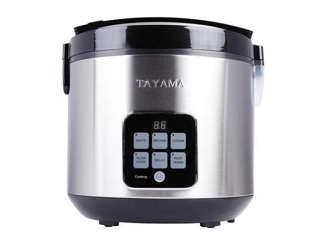 Tayama TRC-50H1 Digital Rice Cooker and Food Steamer, Black, 20 Cups ...