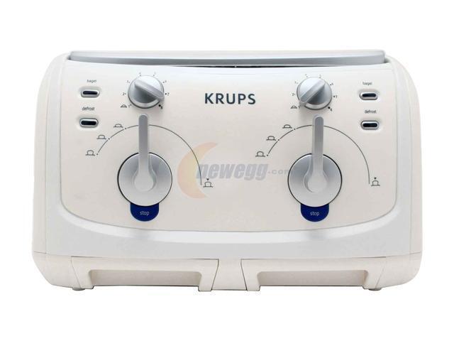 KRUPS FEP4W White 4-slice Toasters - Newegg.com