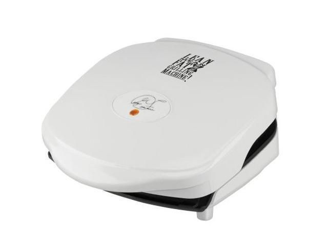 George Foreman GR10WSP1 White Champ Grill with included Grill Sponge ...