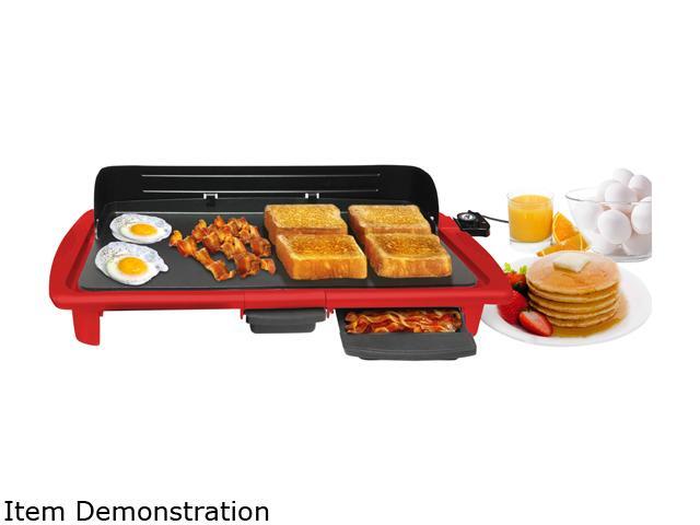 Elite EGR-2013RG Red 20 x 10 Electric Indoor Griddle with Warming ...