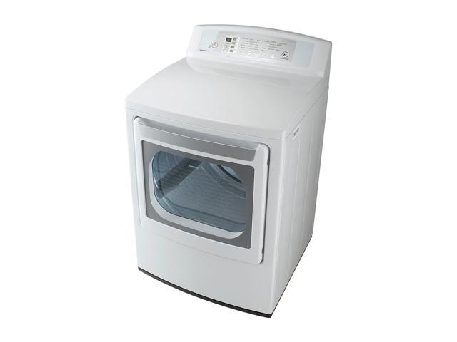 LG DLG4802W White Gas 7.1 cu.ft. Large Capacity Dryer with LED Display ...