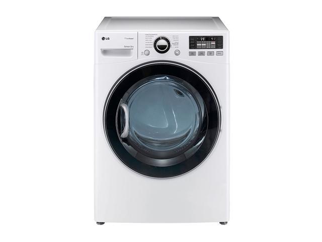 LG DLEX3470W White Electric Ultra Large SteamDryer with Dual LED ...