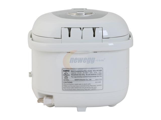 SANYO ECJHC100S Silver/White 10-Cup Micom Rice & Slow Cooker - Newegg.com