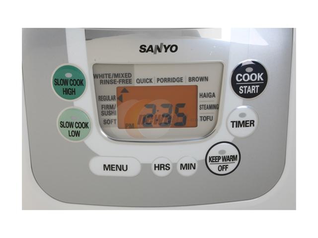 SANYO ECJHC100S Silver/White 10-Cup Micom Rice & Slow Cooker - Newegg.com
