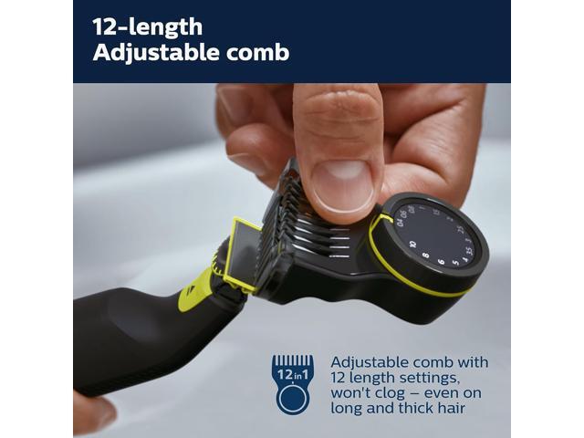 Philips Norelco OneBlade 360 Pro Hybrid Electric Trimmer QP6531/70 ...