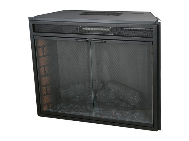 ClassicFlame 28" Wide Insert with Glass Doors, Backlit Display and ...