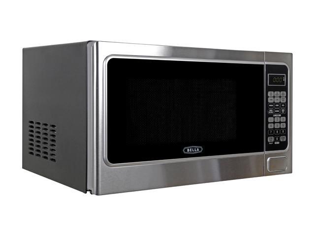 Bella 1.1 Cu. Ft 1000-Watt Family Sized Microwave Oven, Stainless Steel ...