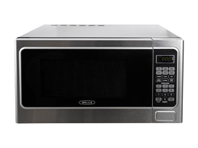 Bella 1.1 Cu. Ft 1000-Watt Family Sized Microwave Oven, Stainless Steel ...