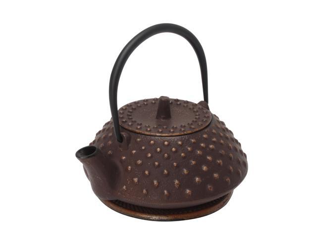 BONJOUR 53786 Hob Nail 27 oz Cast Iron Teapot With Stainless Steel ...