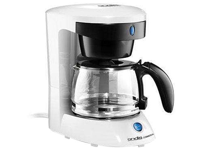 andis 69055 White Four-Cup Coffee Maker (White with Glass Carafe ...