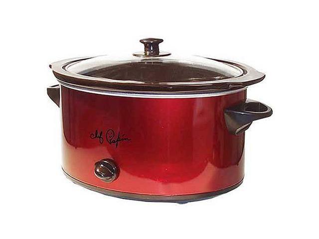 Chef Pepin CH48375 Red Oval Slow Cooker - Newegg.com