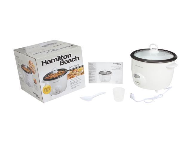 Hamilton Beach 37532 White 10 Cups (Uncooked)/20 Cups (Cooked) Rice ...