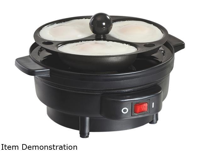 Hamilton Beach 25503 Black/Stainless Steel Egg Cooker with Built-In ...