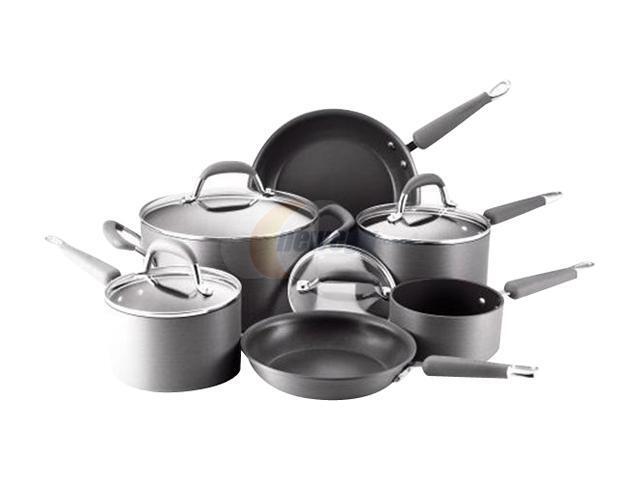 KitchenAid Gourmet Essentials Nonstick Hard-Anodized 10-Piece Cookware ...