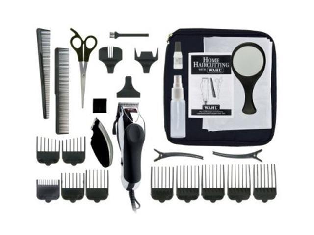 WAHL 79524-1001 Deluxe Chrome Pro 27-Piece Complete Haircutting Kit ...