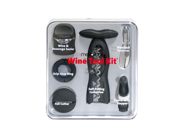 Metrokane 2717 6-Piece Wine Tool Kit Black - Newegg.com