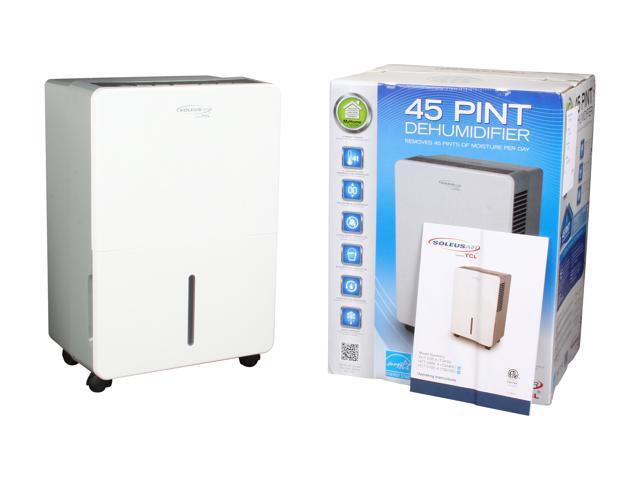 Soleus Air 45-Pint Portable Dehumidifier, White/Gray HCT-D45E-A ...