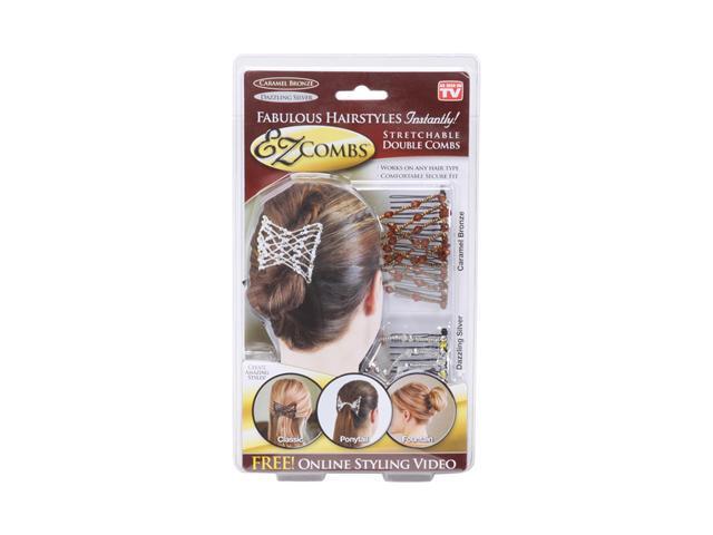 As Seen On TV EZ Combs Stretchable Double Combs (Caramel/Silver ...
