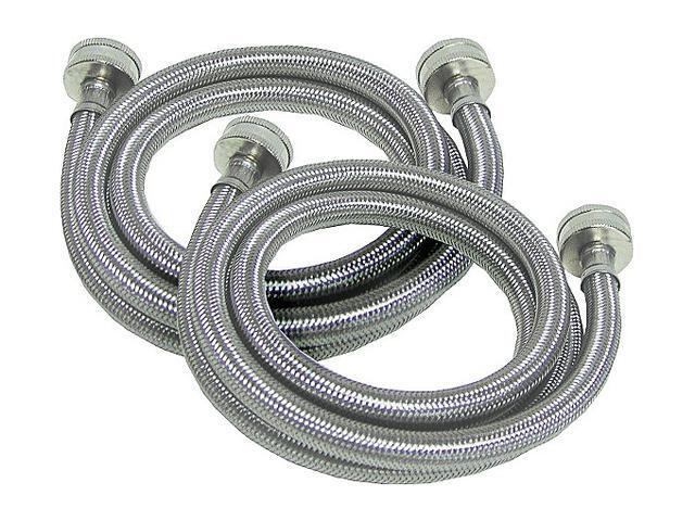 Certified Appliance WMSL5 2-PACK Braided Stainless Steel Washing ...