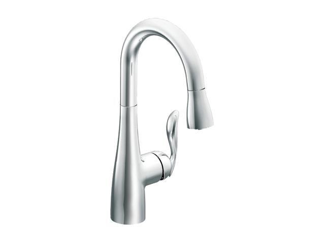 MOEN 5995 One-handle high arc pulldown single mount bar faucet Chrome ...