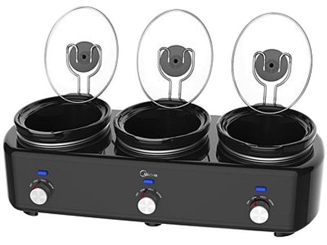 Midea M3SC1715-B Triple Crock Slow Cooker 6000 Series, Black - Newegg.com