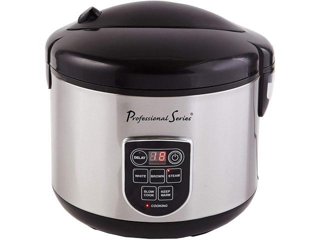 Continental Electric 20 Cup Digital Rice Cooker, Stainless Steel ...