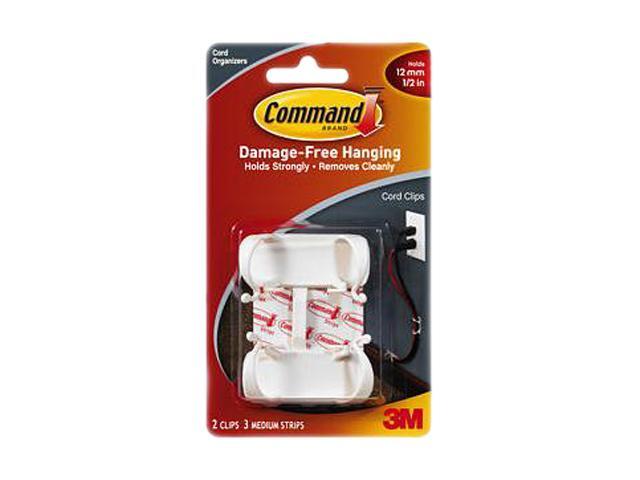 3M 17303 Command Cord Clips and Adhesive Strips Large White - Newegg.com